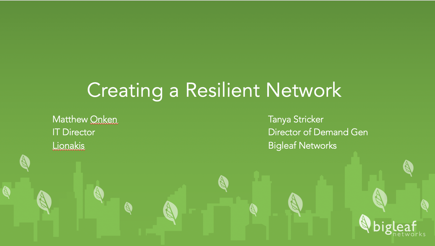 Recording - Creating a Resilient Network: Q&A with Matthew Onken
